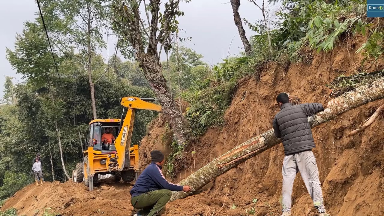 Cutting Trees and Opening Wider road for Agricultural Villagers - YouTube