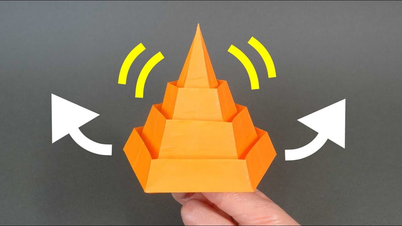 折り紙おもちゃ「おどるウンコ」Origami Toy "Dancing Poop" - YouTube