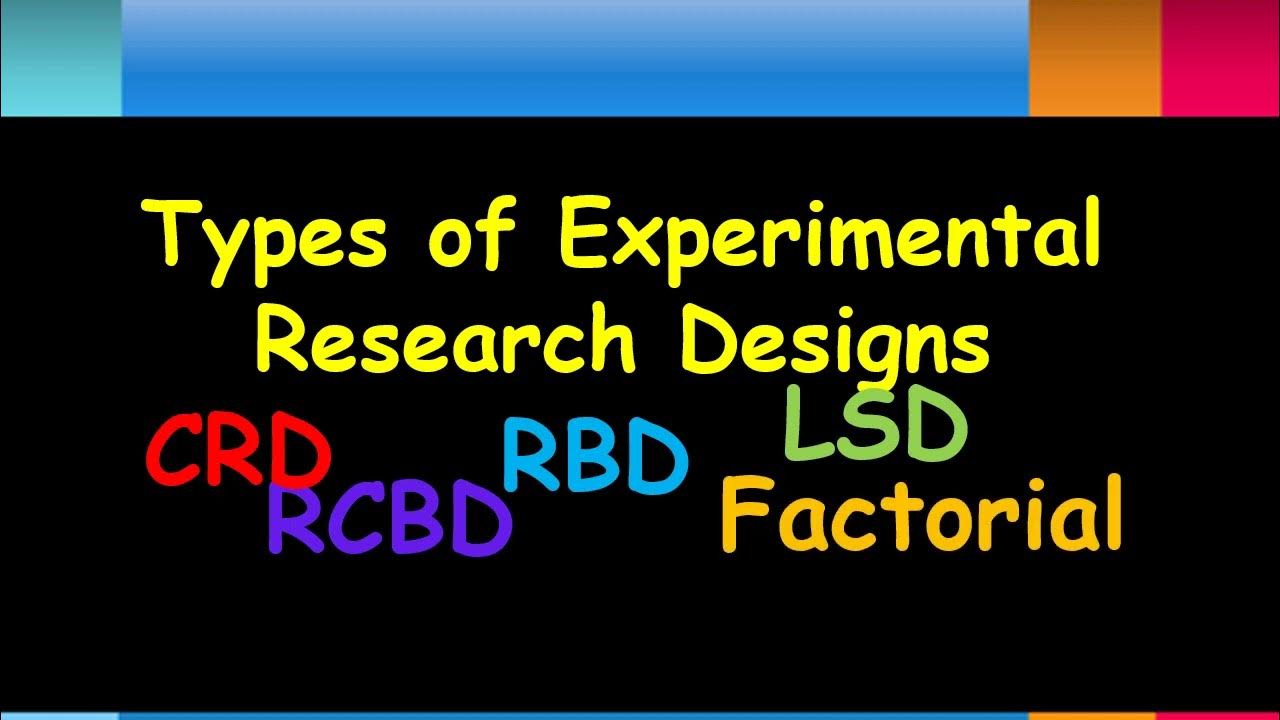 Types of Experimental Research Designs - CRD RBD RCBD LSD FD - Research ...