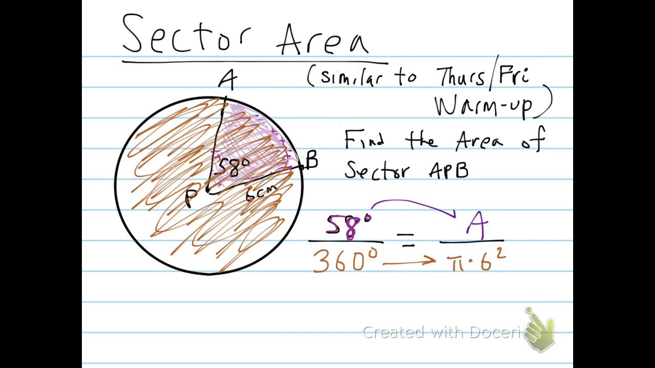sector measure/area and arc measure/length - YouTube