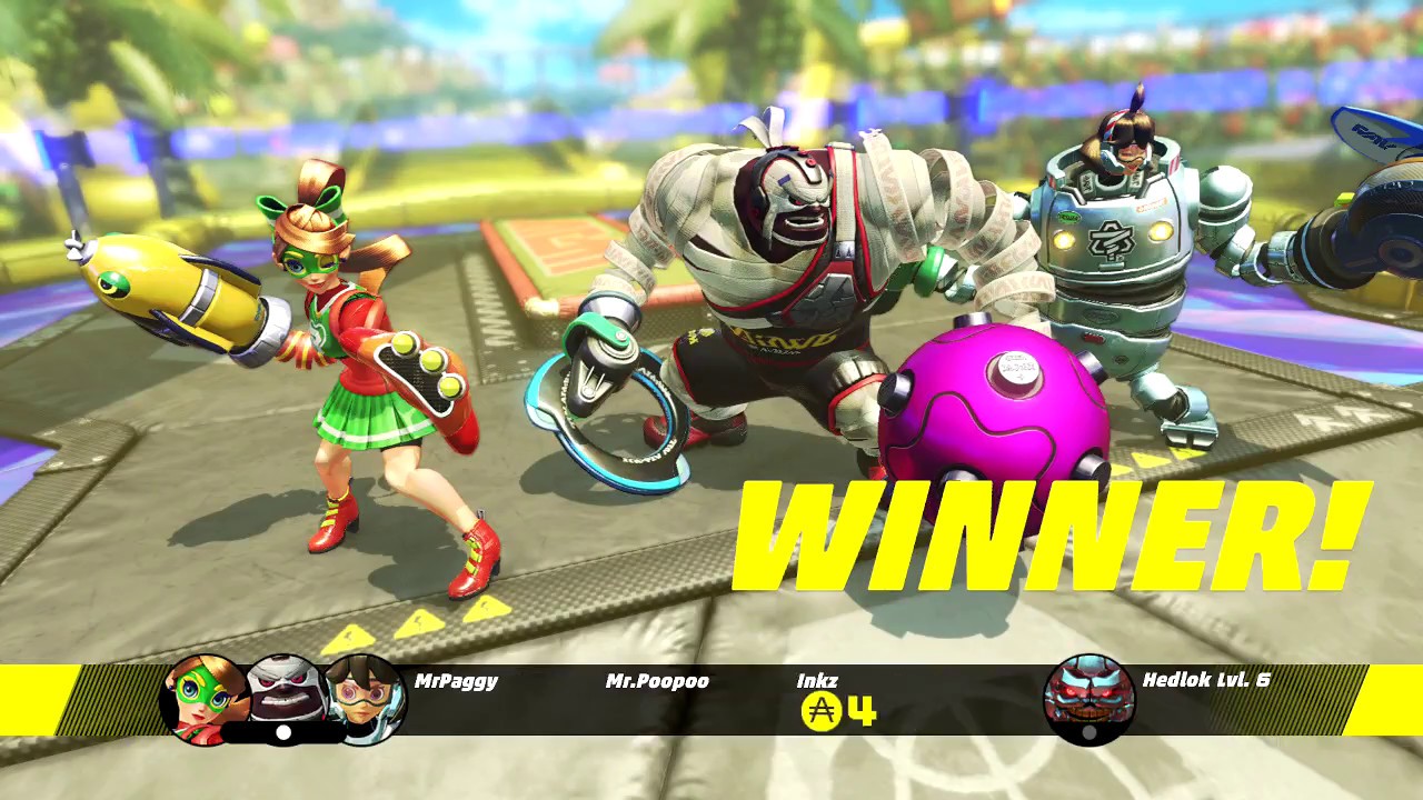 A whole lot of Hedlok and stuff - ARMS Gameplay Online (Party Matches ...