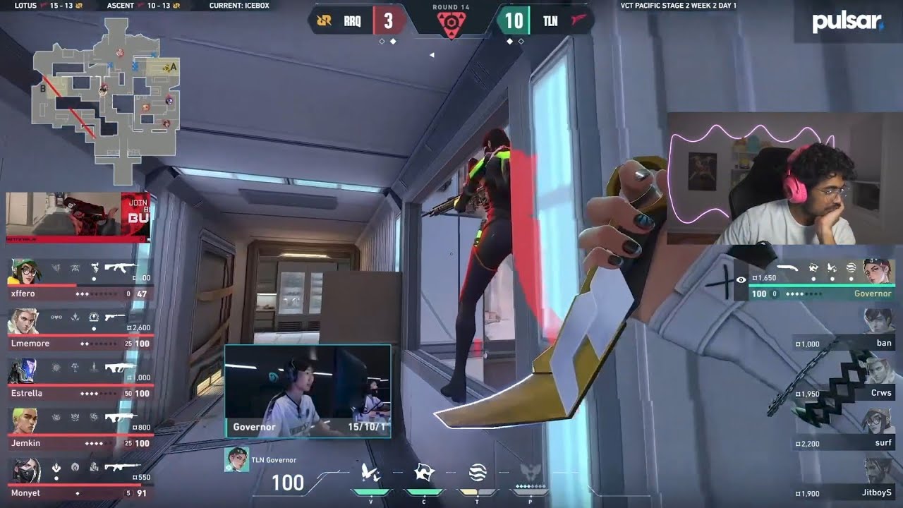 RRQ Monyet gets Knifed by TLN Governor | VCT Valorant Stage 2 Pacific ...