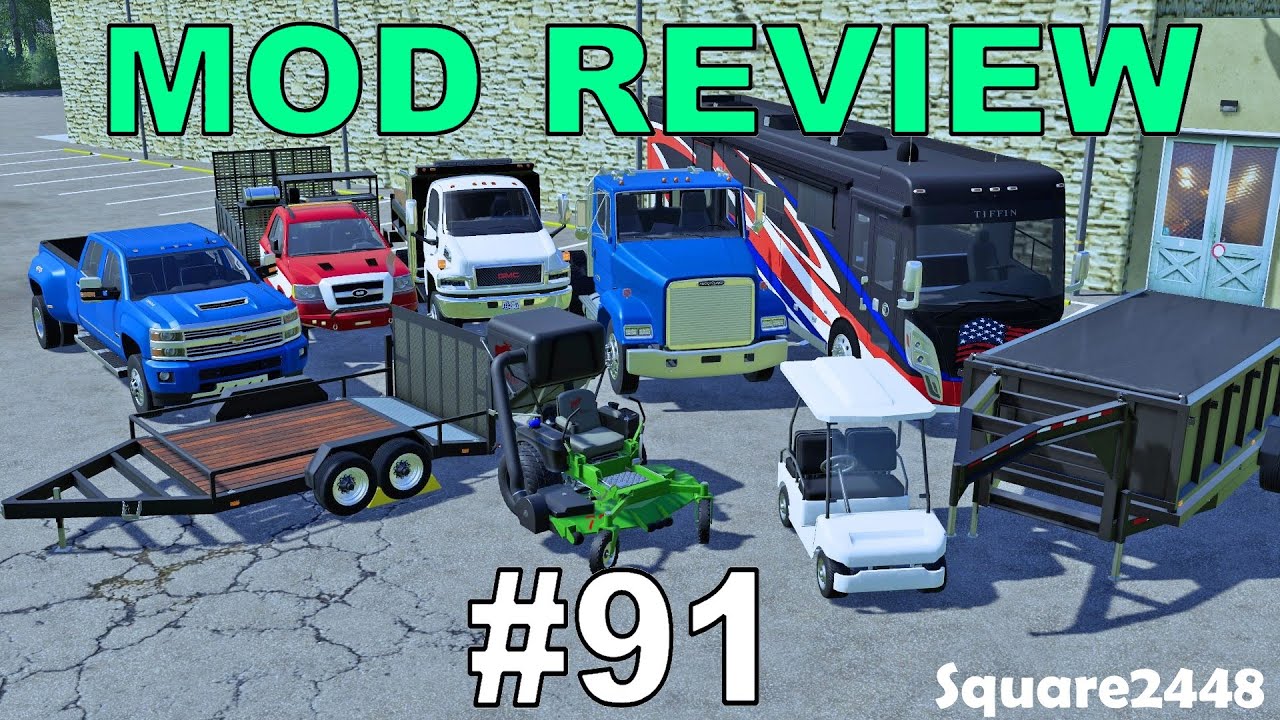 Farming Simulator 19 Mod Review #91 Mow It Zero Turn & Trailers ...