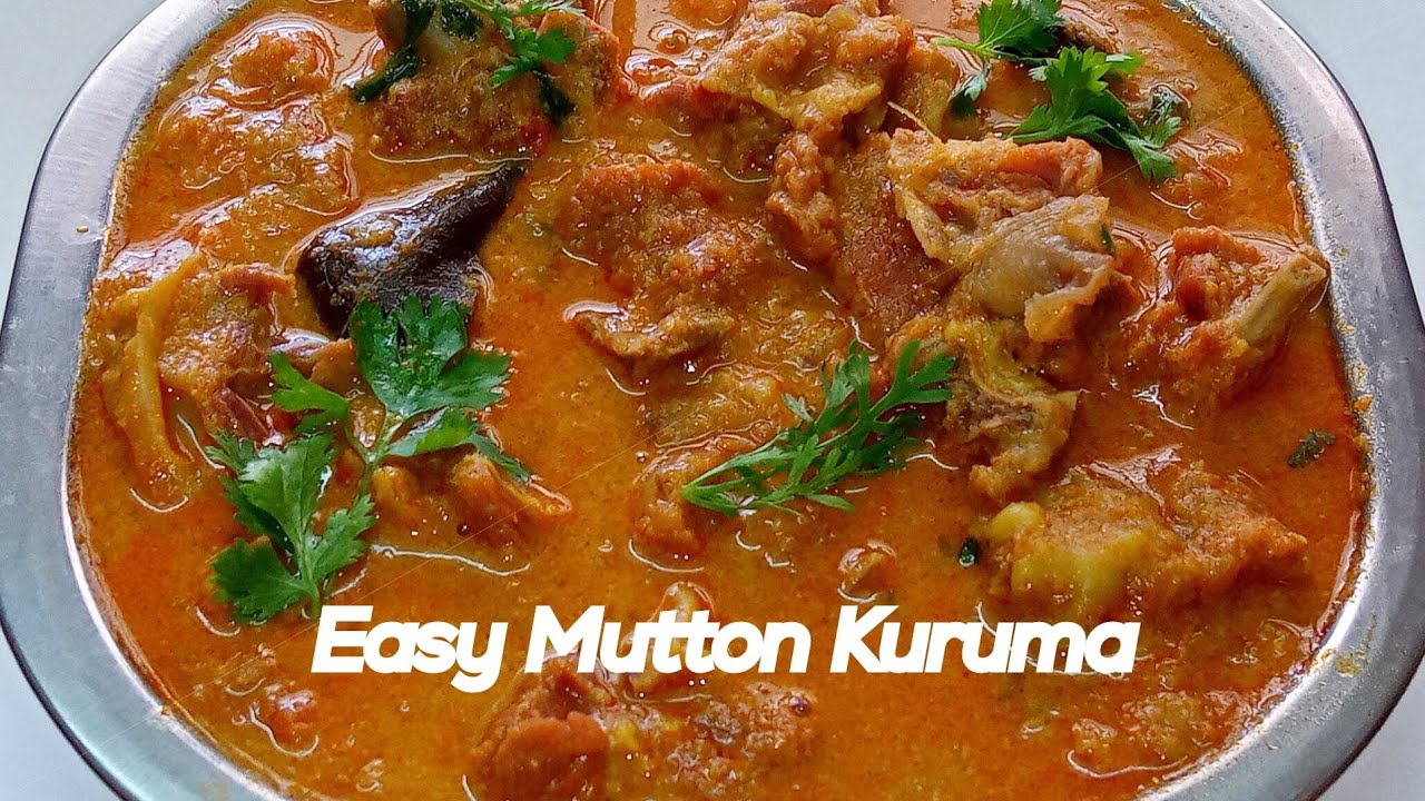 Easy Mutton Kuruma Recipe/Mutton Masala Curry/ #chandra's menu - YouTube