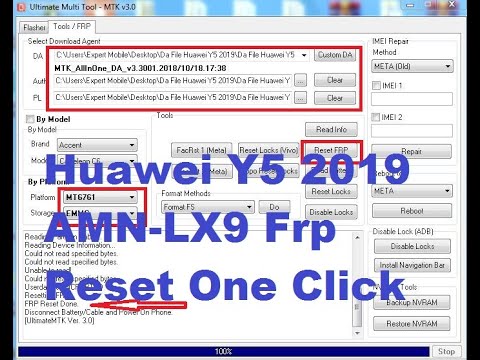 Huawei Y5 2019 AMN-LX9 Frp Reset Google Account One Click - YouTube