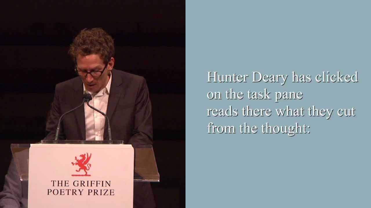 Poet Ken Babstock reads from Methodist Hatchet - YouTube