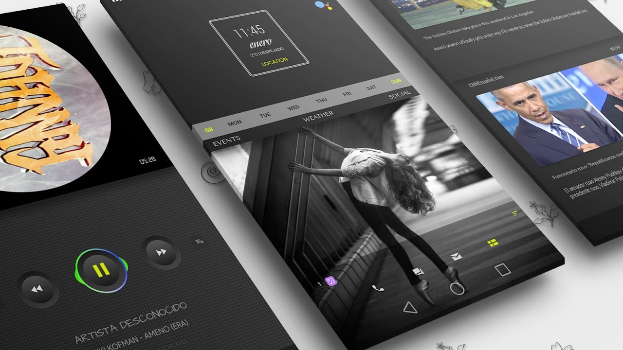 Light UI for Klwp / kustom - YouTube