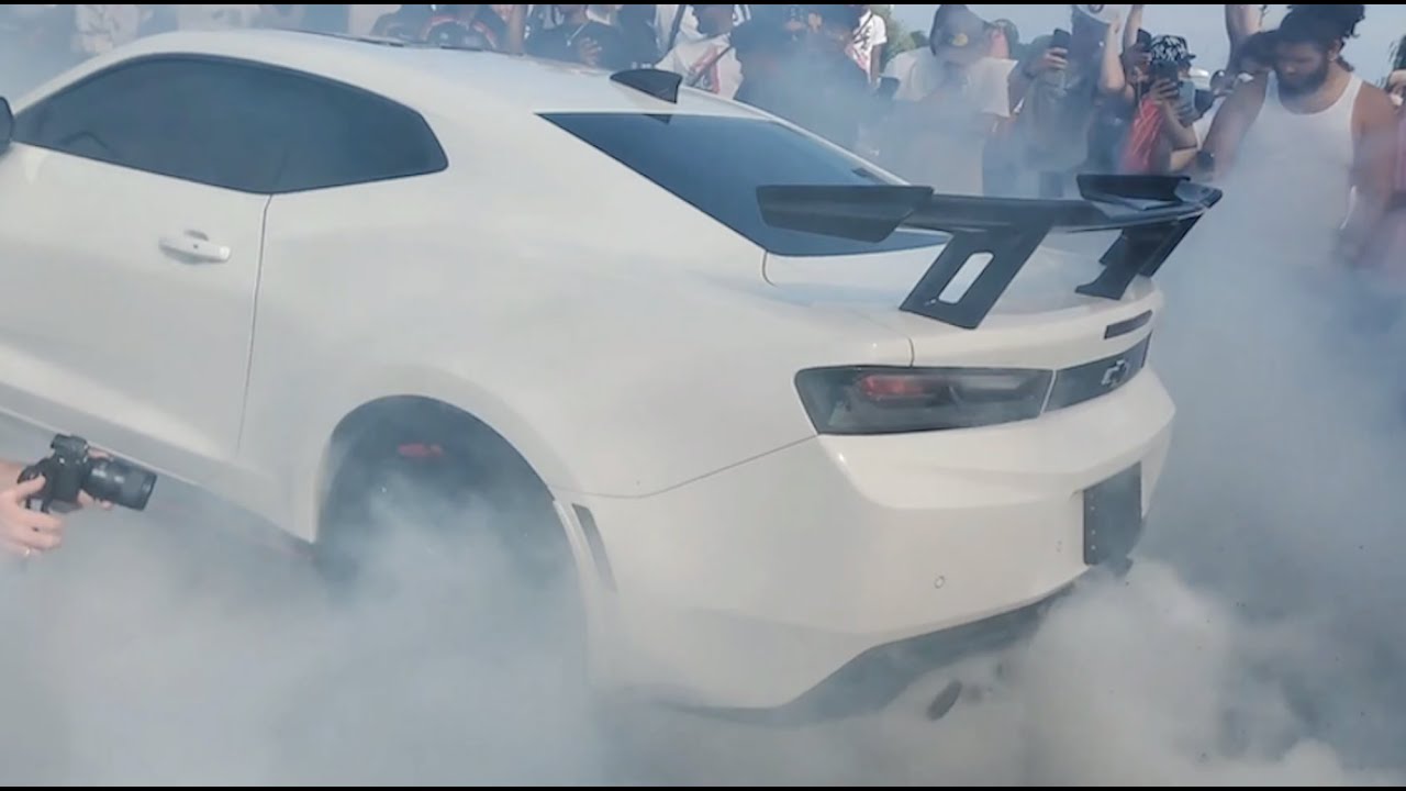 Camaro Catches On Fire! TMP Race Warz - YouTube