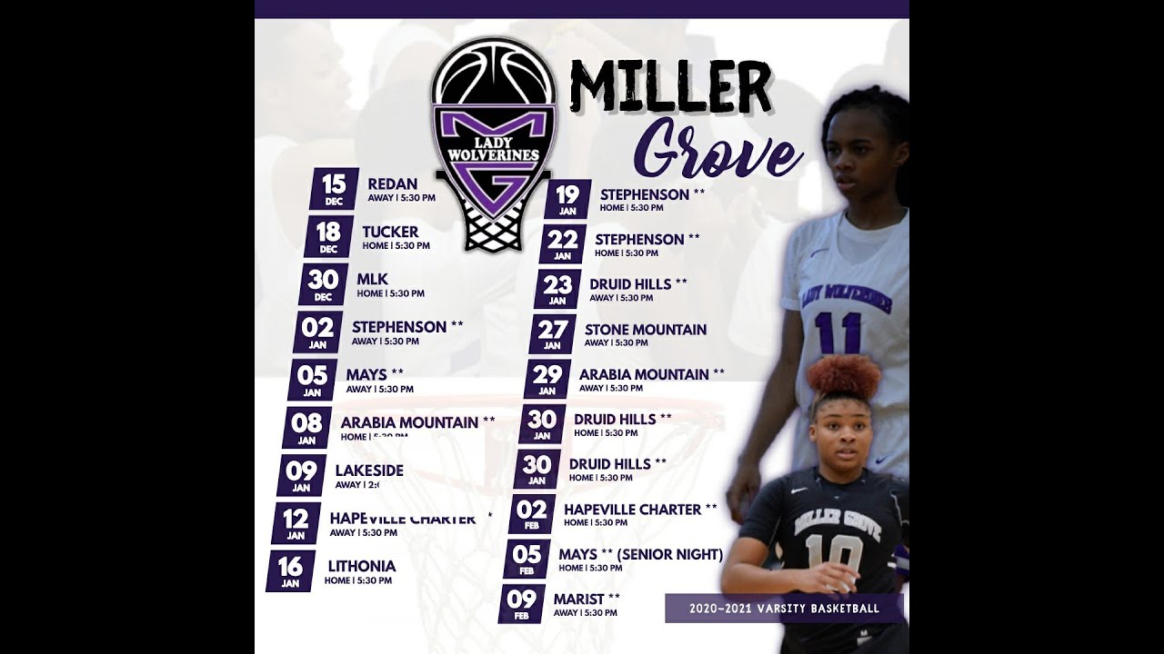 Miller Grove High Lady Wolverines Basketball vs Tucker High School ...