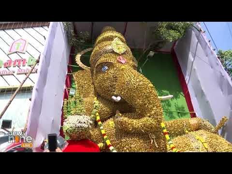 Chennai: 42 feet Vinayagar idol was placed in the Chennai Kolathur area I Ganesh Chaturhi - YouTube