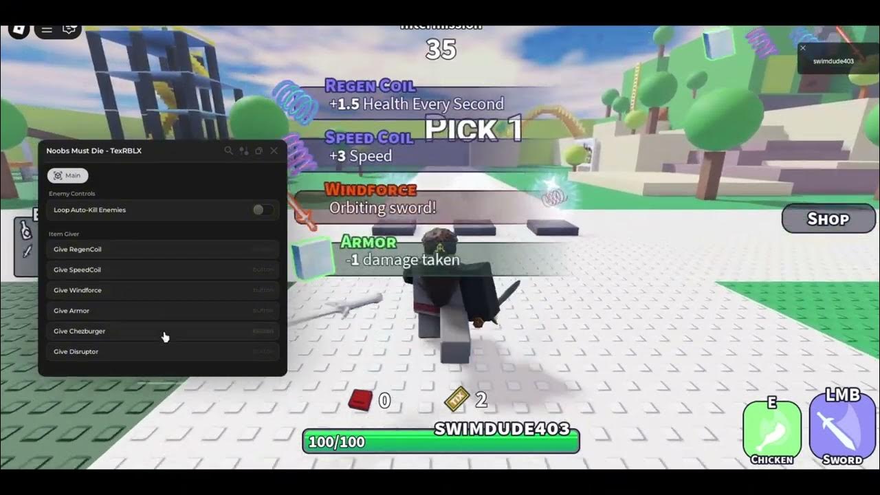 Noobs Must Die Script | Get Any Items , Auto Kill, More | Roblox Script/Hack Showcase - YouTube