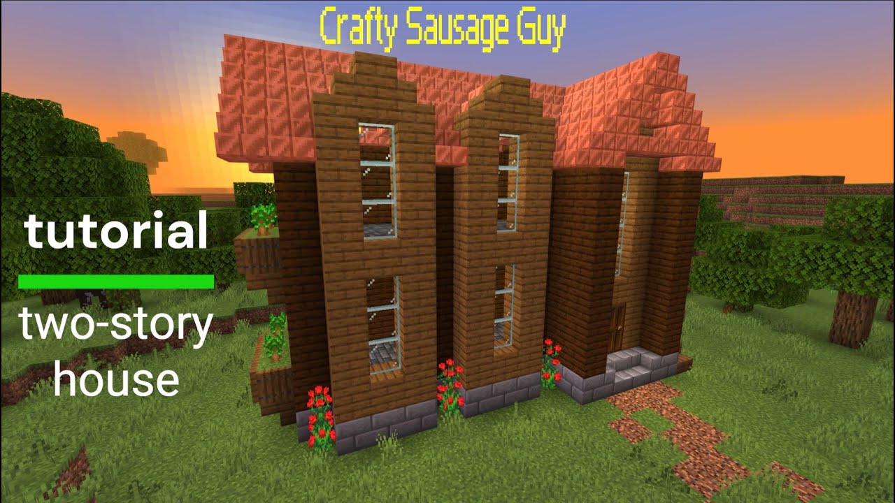 Minecraft Tutorial - Easy How to build a two-story house - YouTube