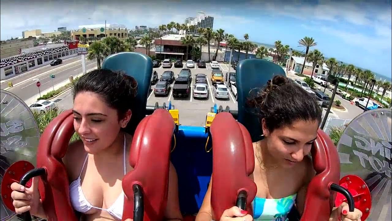 Hot Girls In Sling Shot Roller Coaster 9 Youtube
