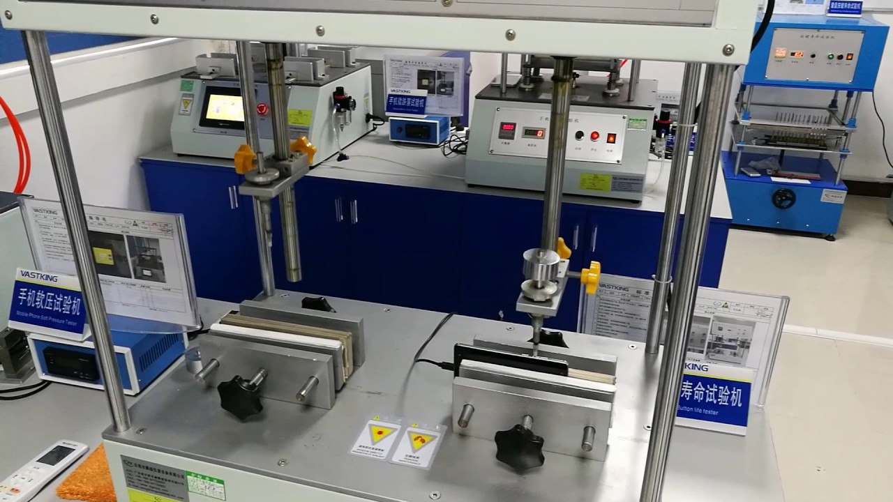Smartphone buttons testing machine - YouTube