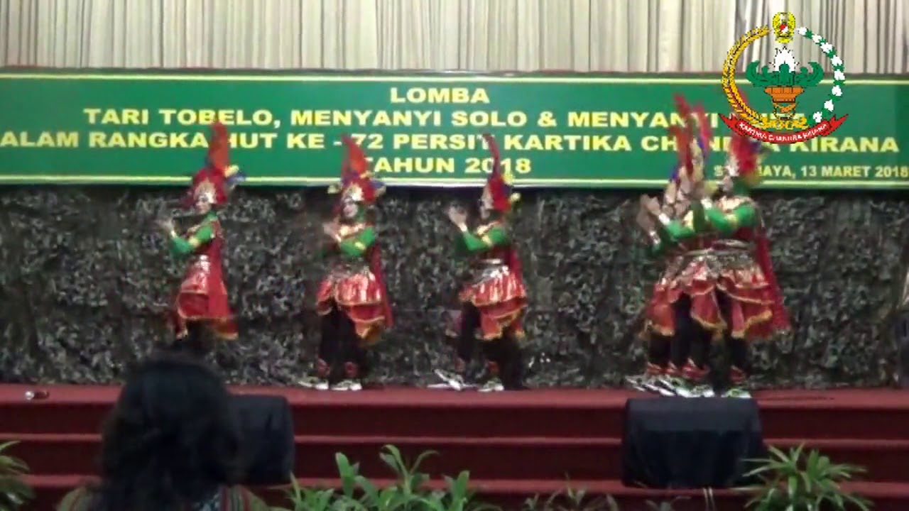 Juara 2 lomba goyang Tari tobelo dlm rangka HUT ke 72 Persit KCK Ta ...