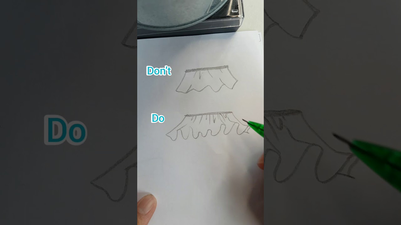 How to draw Frills / Ruffles on clothes - YouTube