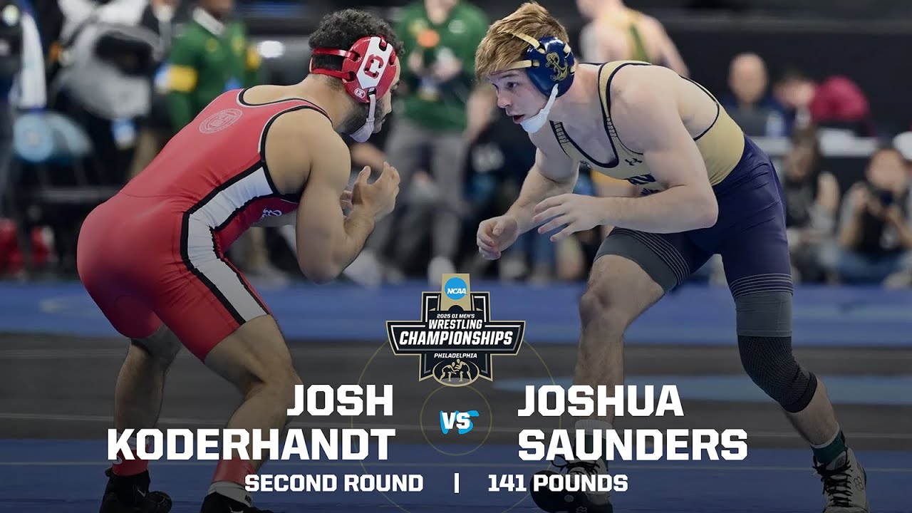 Josh Koderhandt vs. Joshua Saunders: 2025 NCAA wrestling second round ...