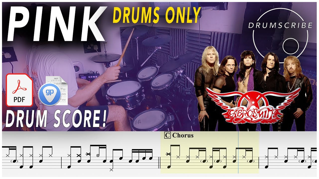 Pink (DRUMS ONLY) - Aerosmith | DRUM SCORE Sheet Music | #164 ...