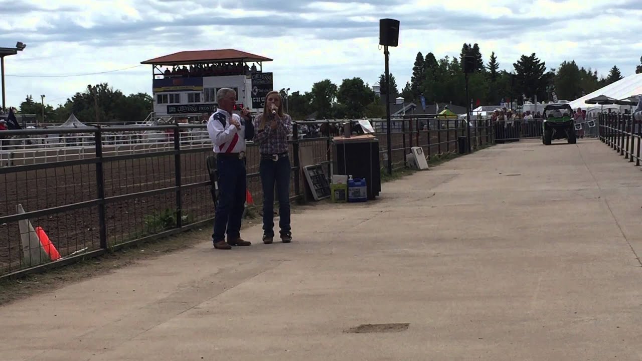 Jennifer Drost & Jack Shinogle National Anthem CFD - YouTube
