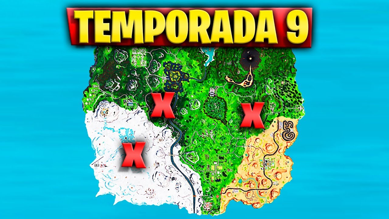 NUEVAS ZONAS Y NUEVO MAPA en LA TEMPORADA 9 en FORTNITE (EXPLOTA EL ...