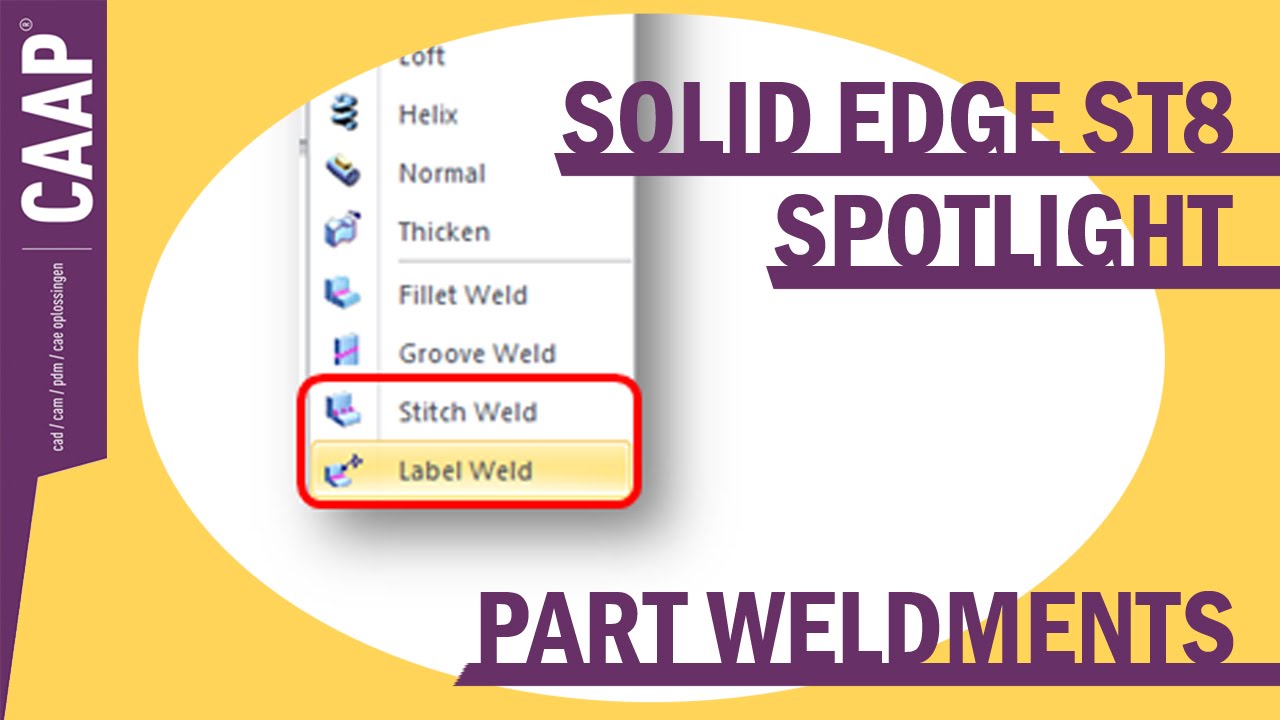 Solid Edge St8 Spotlight - Part Weldments - YouTube