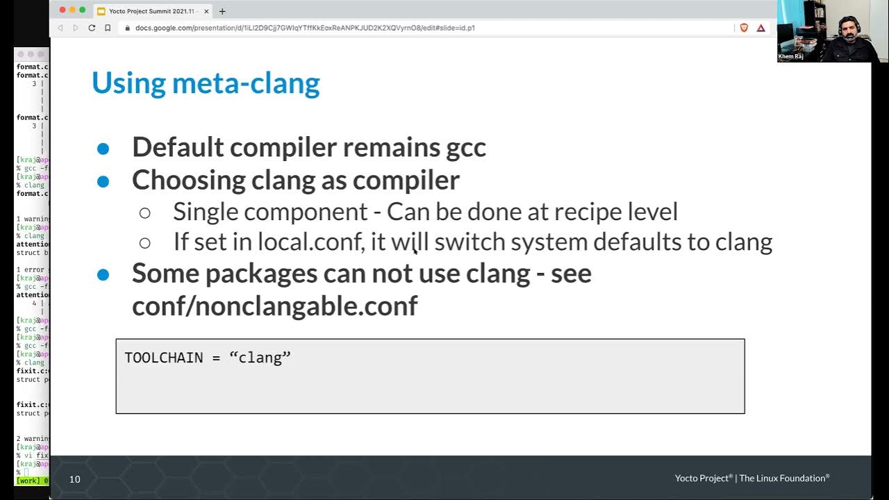 “why and how to use clang compiler with Yocto Project” by Khem Raj ...