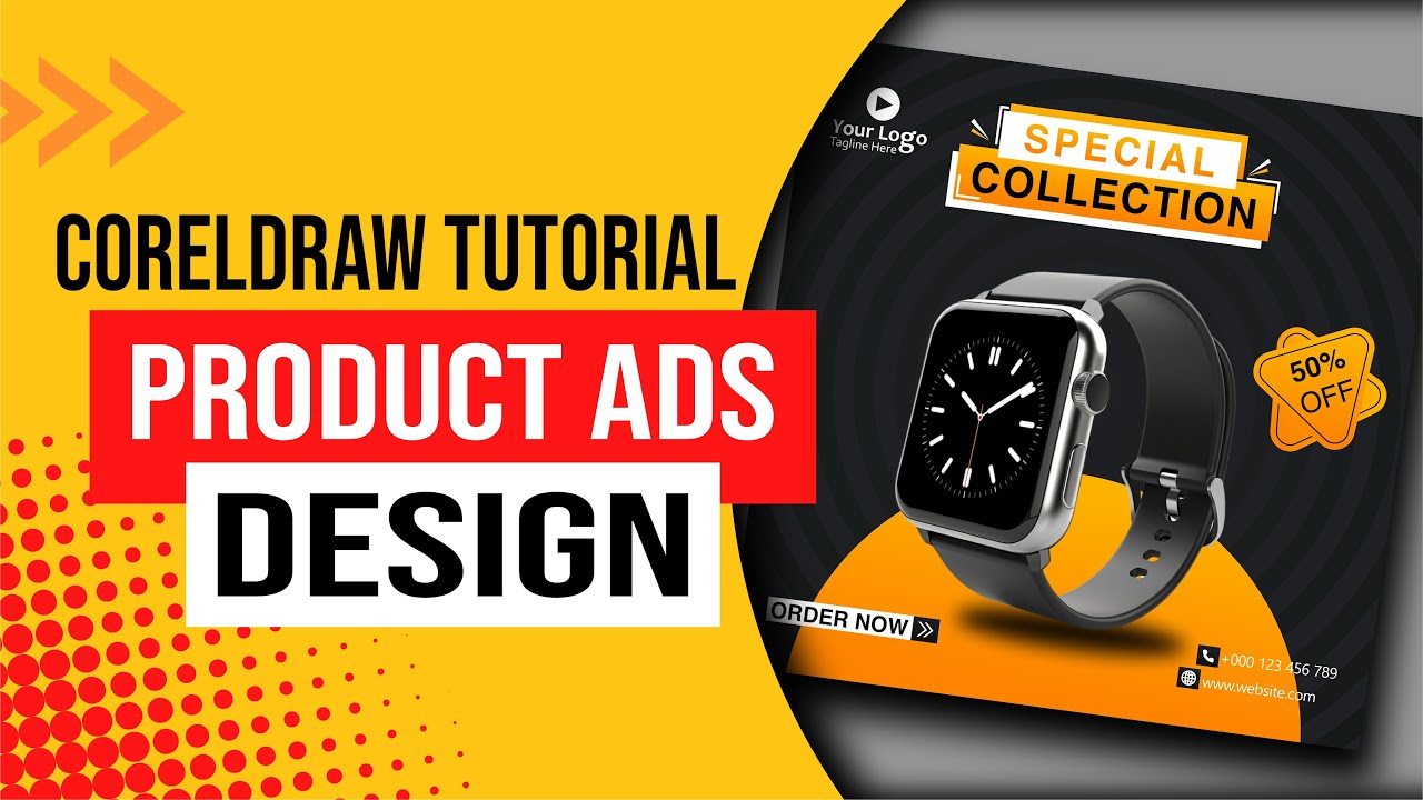 How to make Product social media post template Design in Coreldraw ...