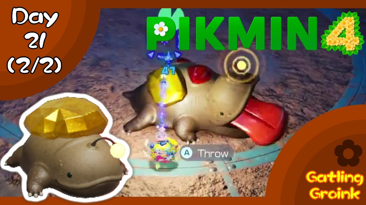Pikmin 4 - Day 21 (2/2) - Gildemander Den - (No Commentary) - Nintendo ...