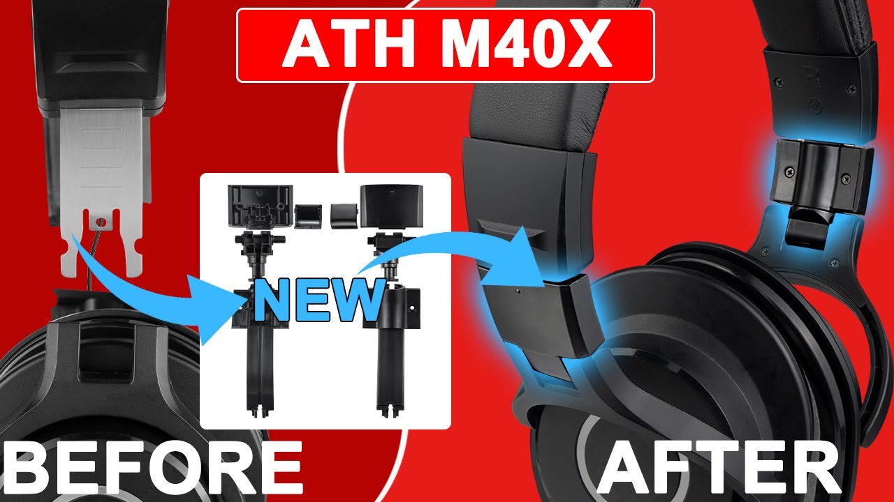 Headband Hinge Swivel Connectors (2 Sets) for Audio Technica ATH M40X ...