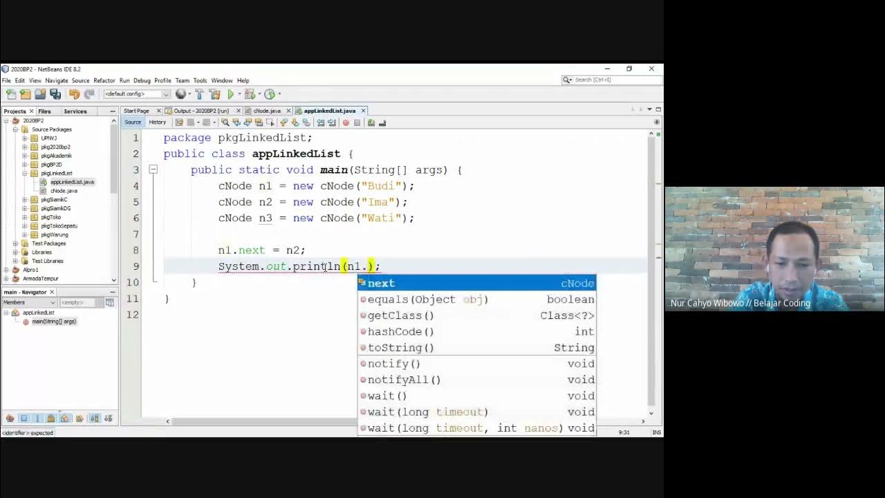 Pemrograman OOP: Aplikasi Linked List Data Barang - YouTube