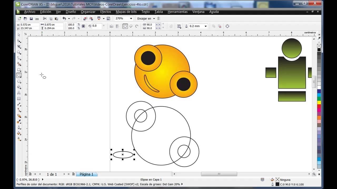 CorelDraw Ejercicio 01 - YouTube