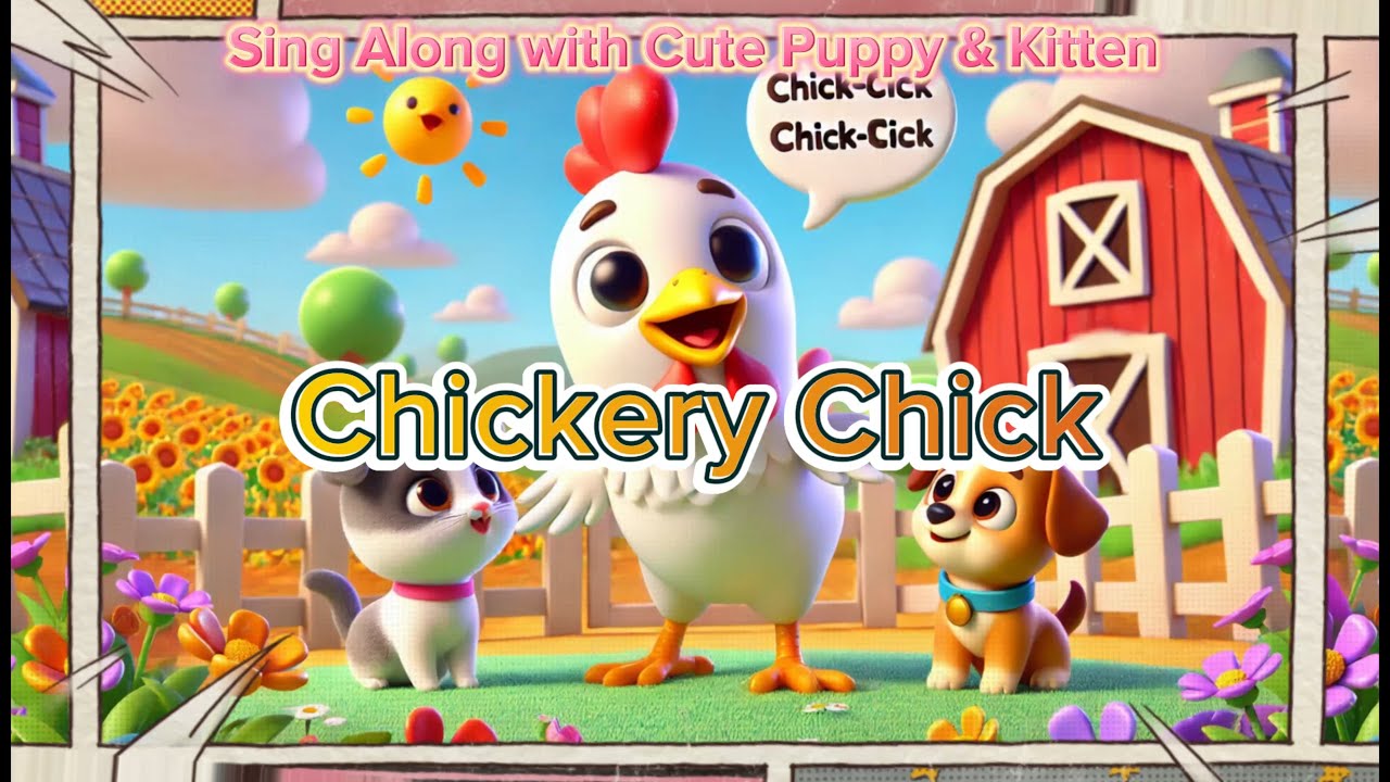 Chickery Chick | Sing Along with Cute Puppy & Kitten | Most Popular ...
