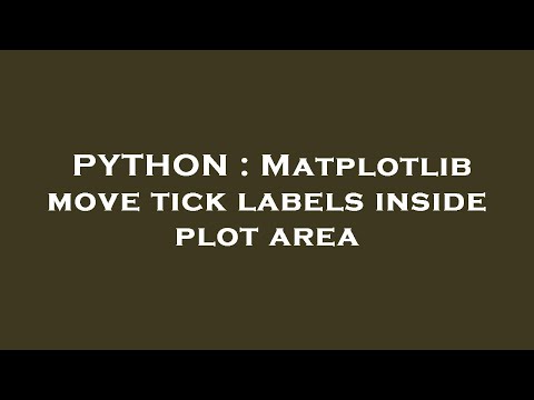 How To Place Ticks Inside Plot Matplotlib