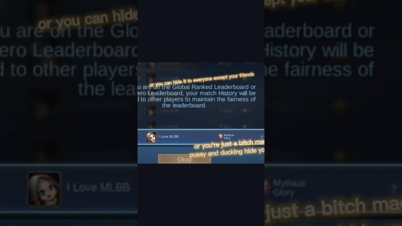 How To Hide History On Mlbb YouTube How To Hide History On Mlbb YouTube