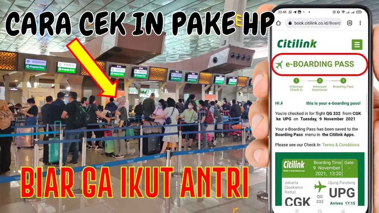 Cara Terbaru Check in Online Pesawat Citilink Pake HP - YouTube