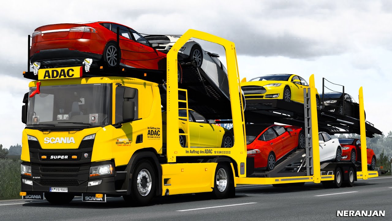 ETS2 Mods v1.44 | Next Gen Scania P Car Transporter Truck Mega Mod v8.1 ...