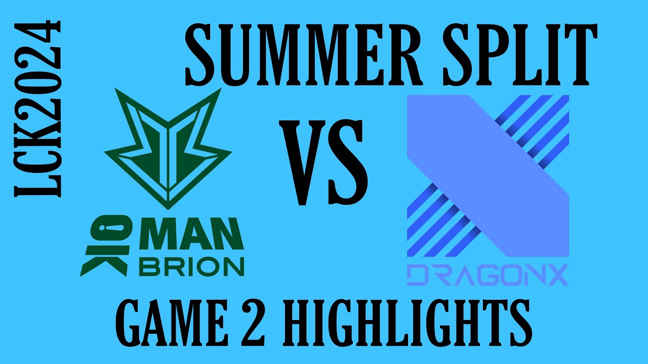 BRO vs DRX Game 2 Highlights ｜ LCK Summer 2024 W1D2 ｜ Week 1 Day 2 - YouTube