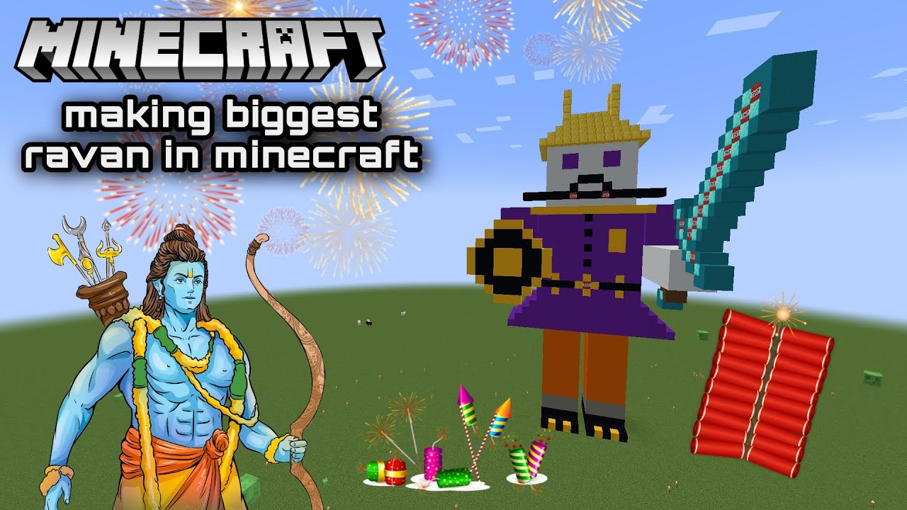 Making Biggest Ravan IN Minecraft Java Edition Dussehra Special!! - YouTube