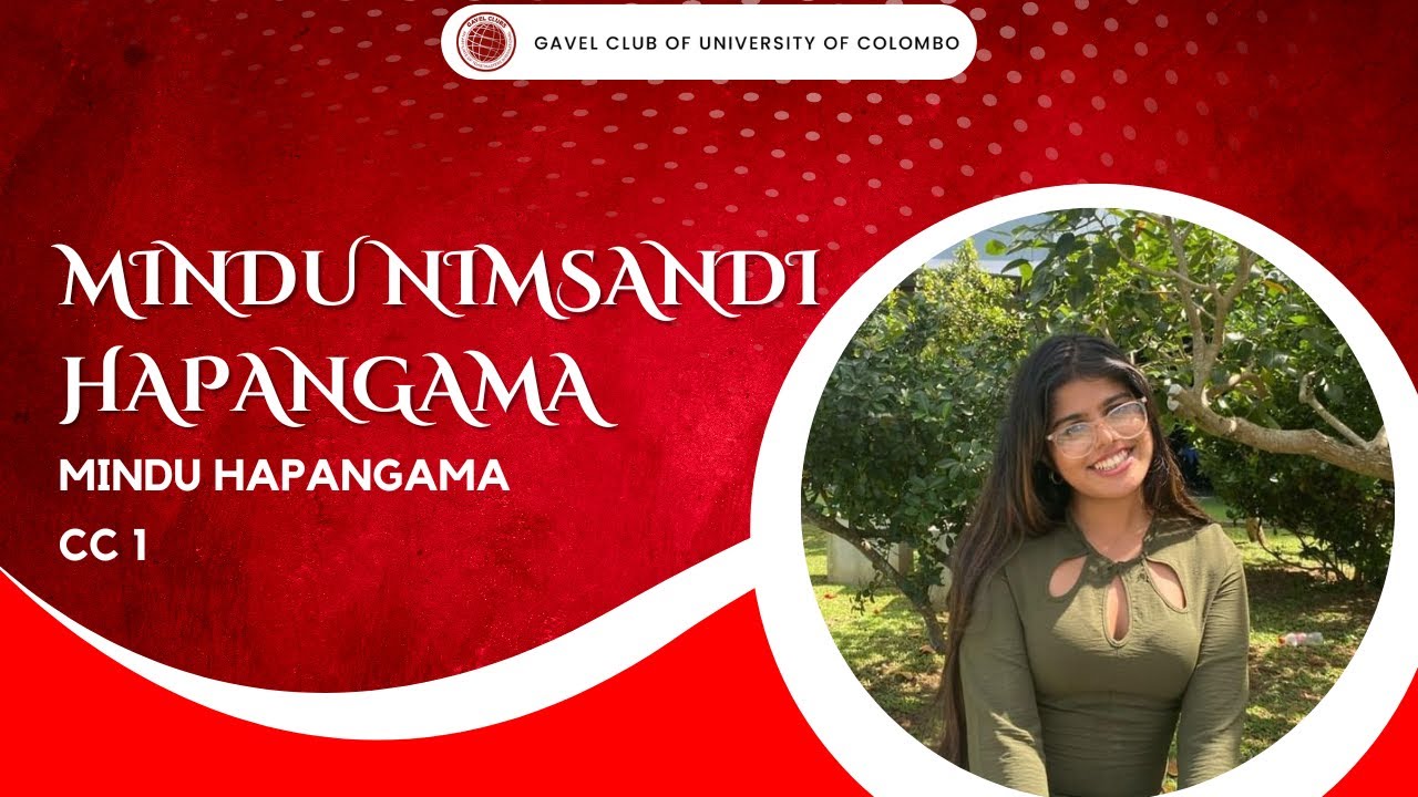 Mindu Nimsandi Hapangama | Mindu Hapangama - CC1 - YouTube