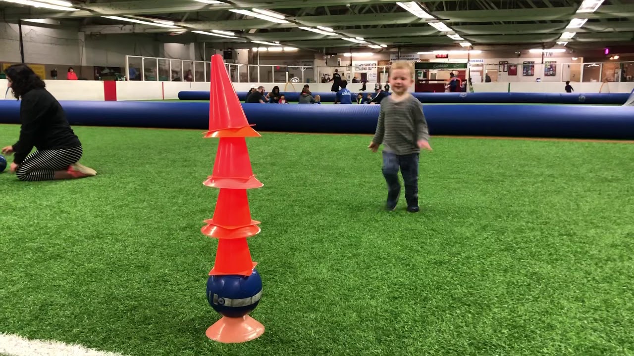 Kodiak kicking soccer cones (May 19, 2019) - YouTube