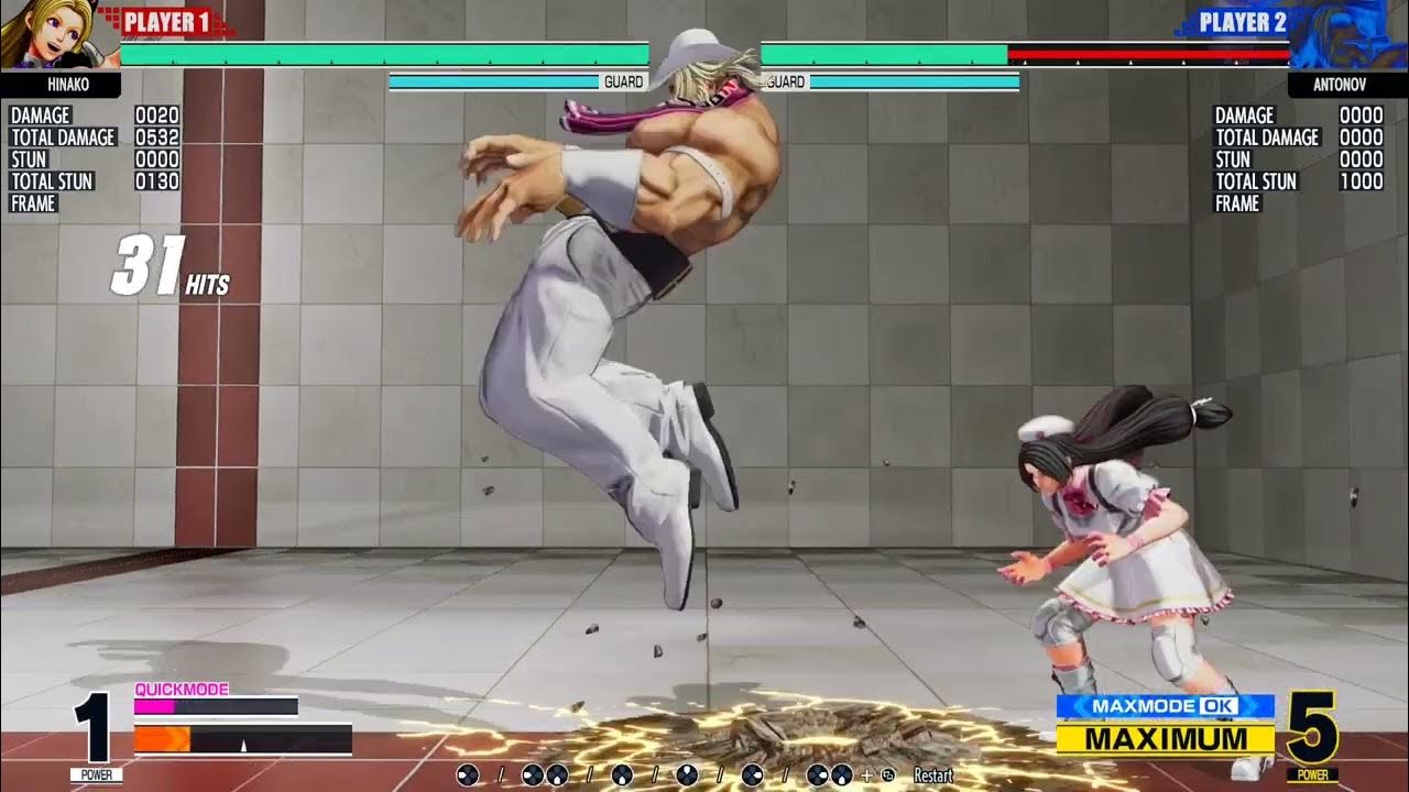 Hinako Stun Combo KOFXV KOF15 - YouTube