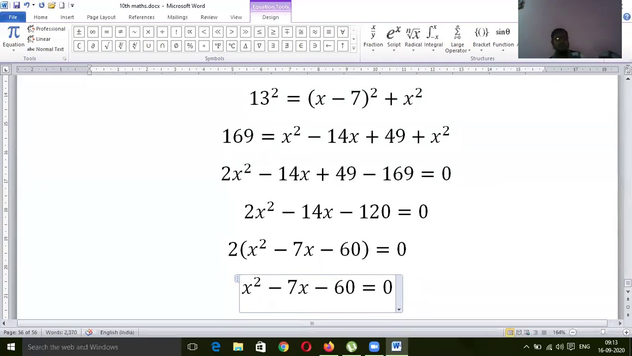 10th Quadratic equation part 3 - YouTube