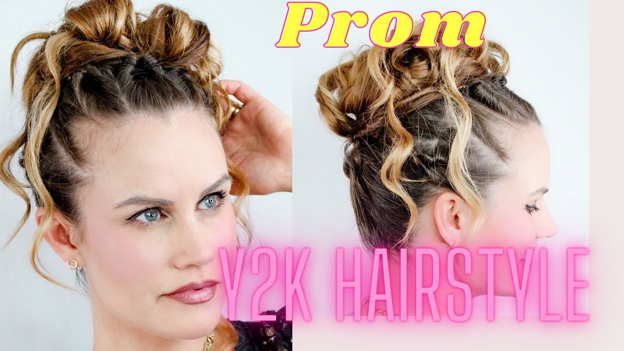 Y2k PROM Hairstyle you can do on Yourself! | PROM Updo - YouTube