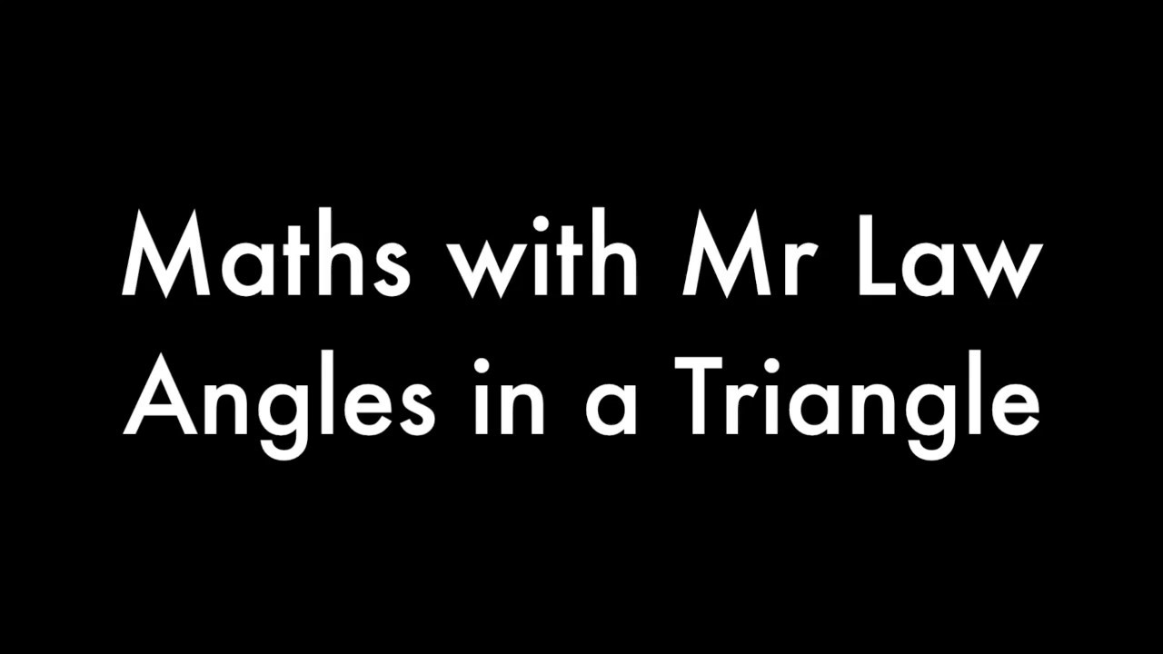 Year 6 SATs revision - Angles in a Triangle - YouTube