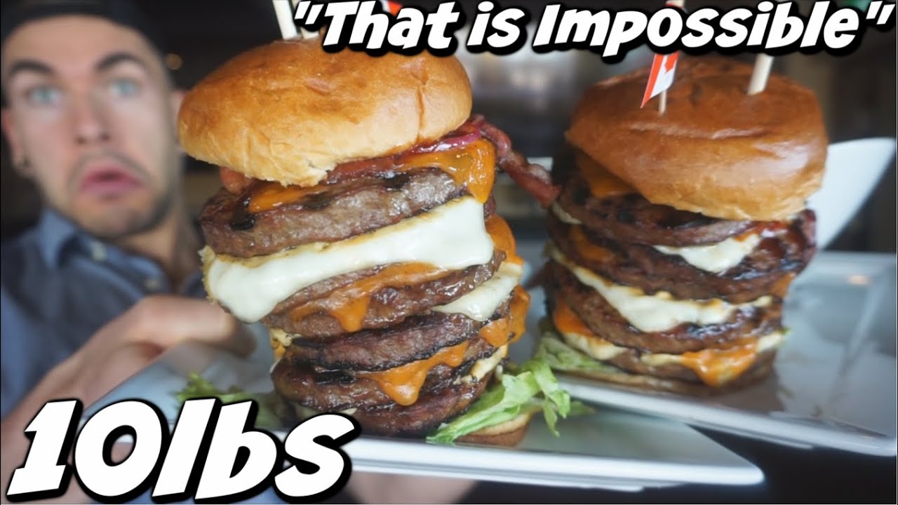 "Impossible" Double Canadian Burger Challenge! 4.5kg! Never Completed ...