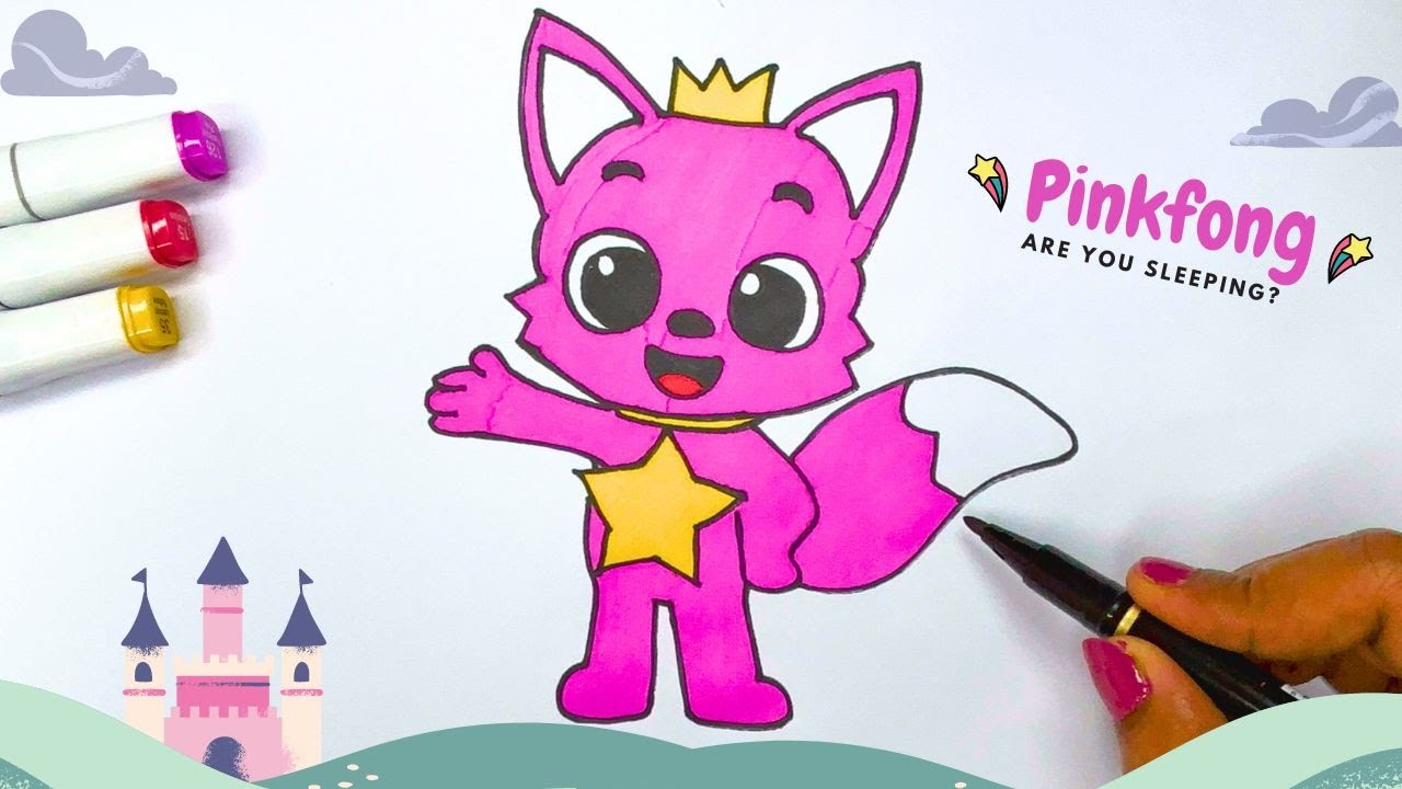 Pinkfong Kids Drawing and Coloring for Kids | How to Draw a Pingfong ...