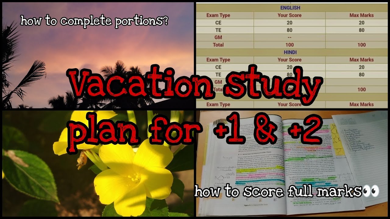 Vacation study plan for +1 & +2👀 ️Study with music#trending #viral # ...