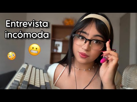 ASMR entrevista de trabajo incómoda 💼📝 preguntas extrañas 🤐