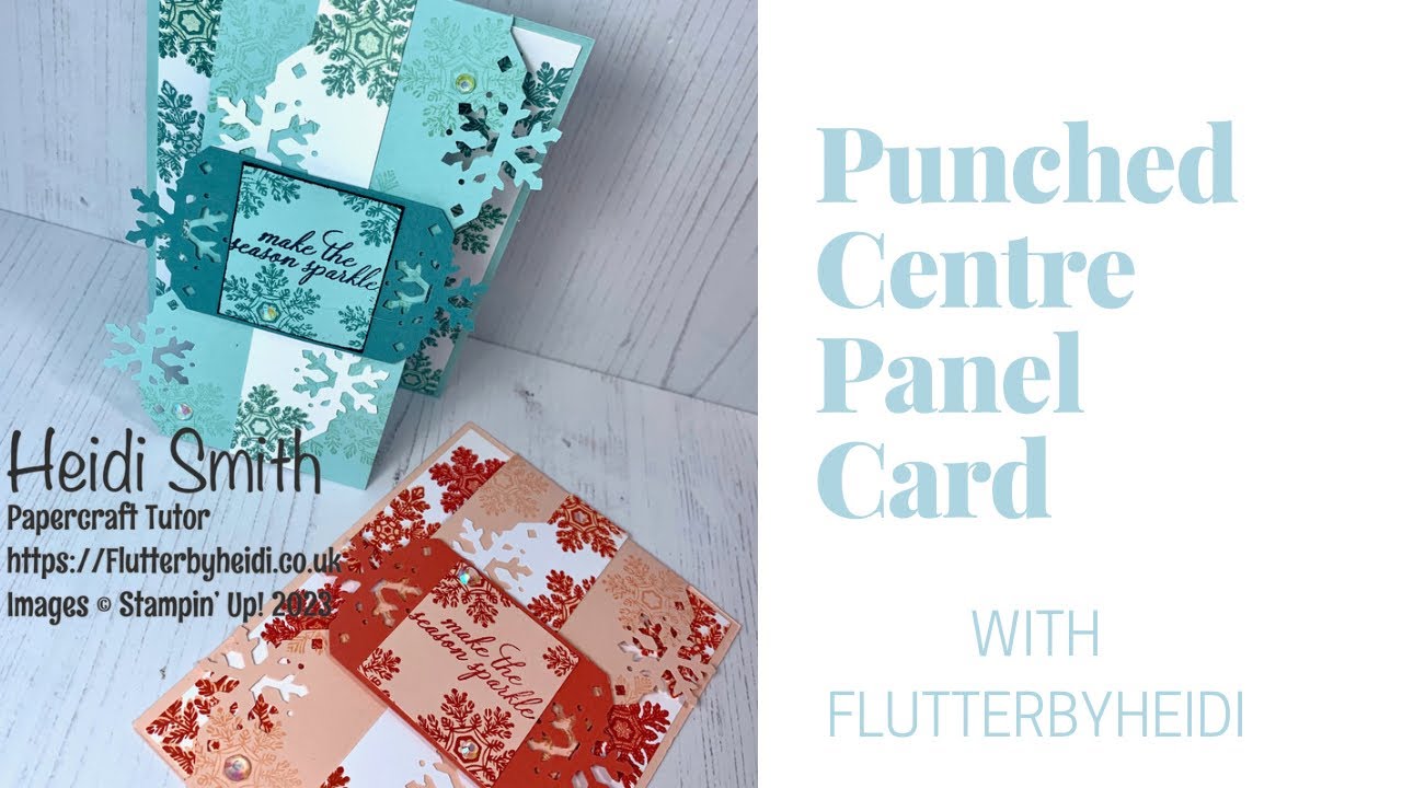 Sparkling Snowflakes Centre Panel Card - YouTube