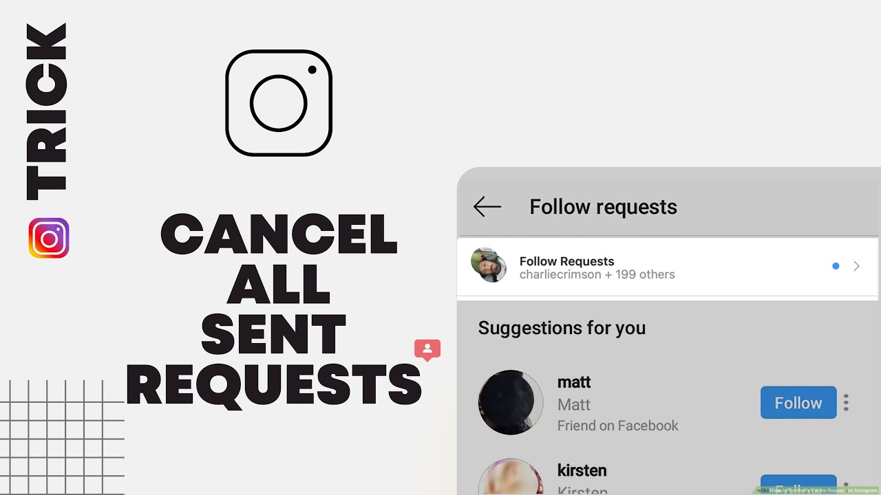 Cancel all follow request | Instagram #instagram #instagramtricks - YouTube